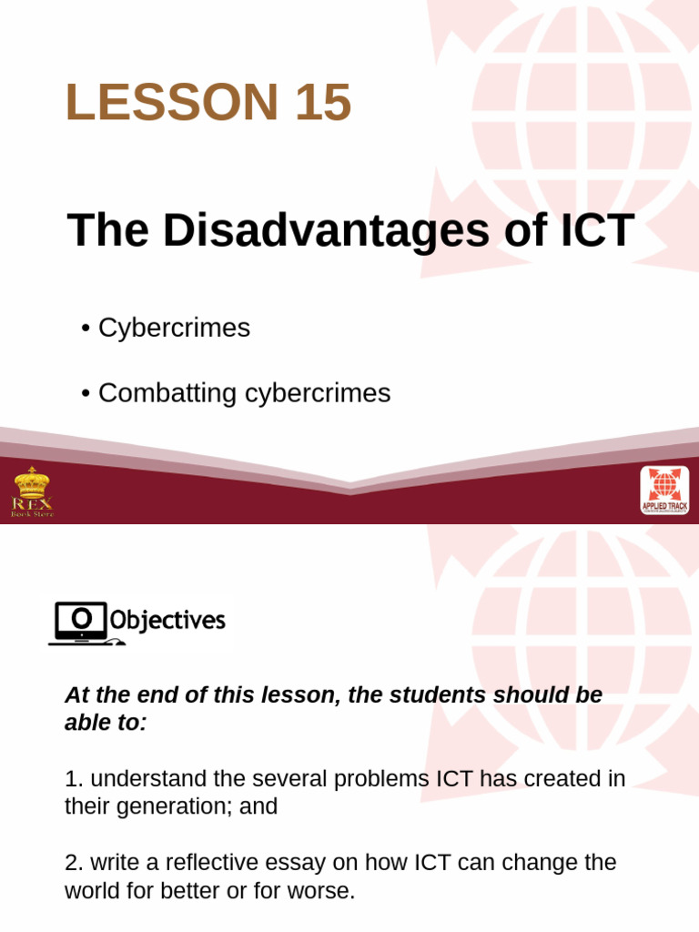 L15 The Disadvantages of ICT | PDF | Cybercrime | Copyright Infringement