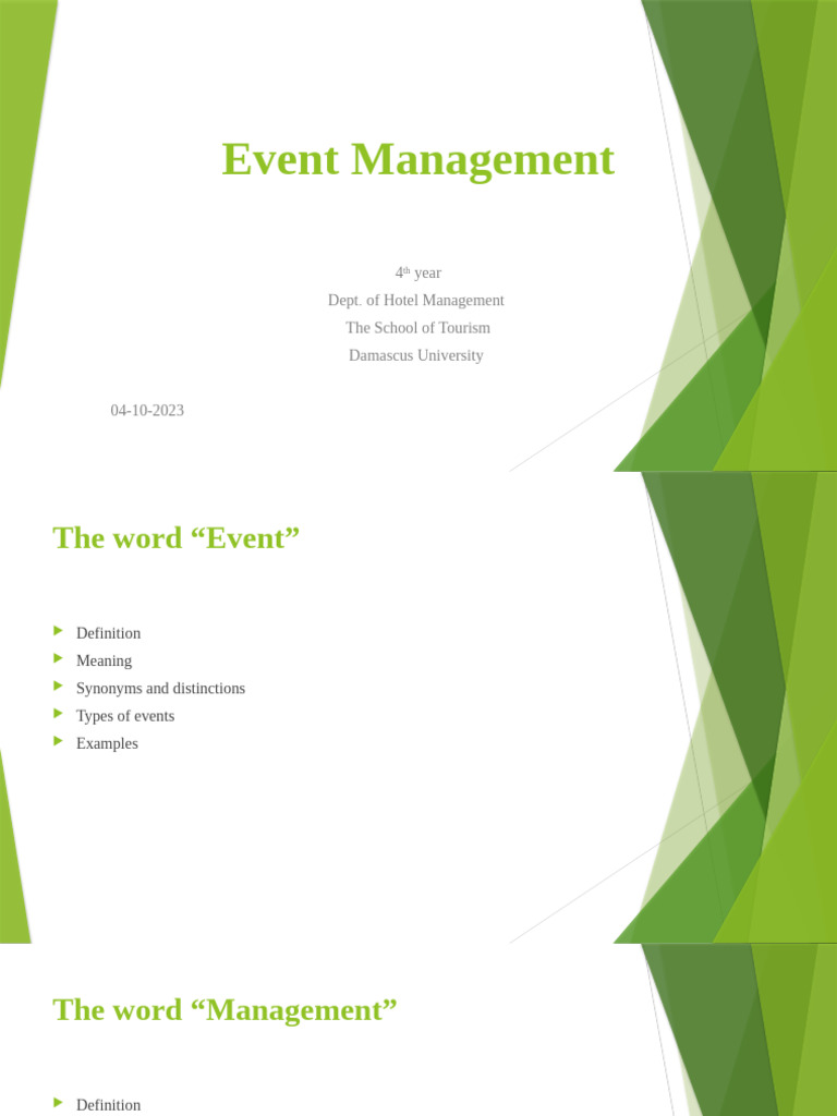 Event Management | PDF