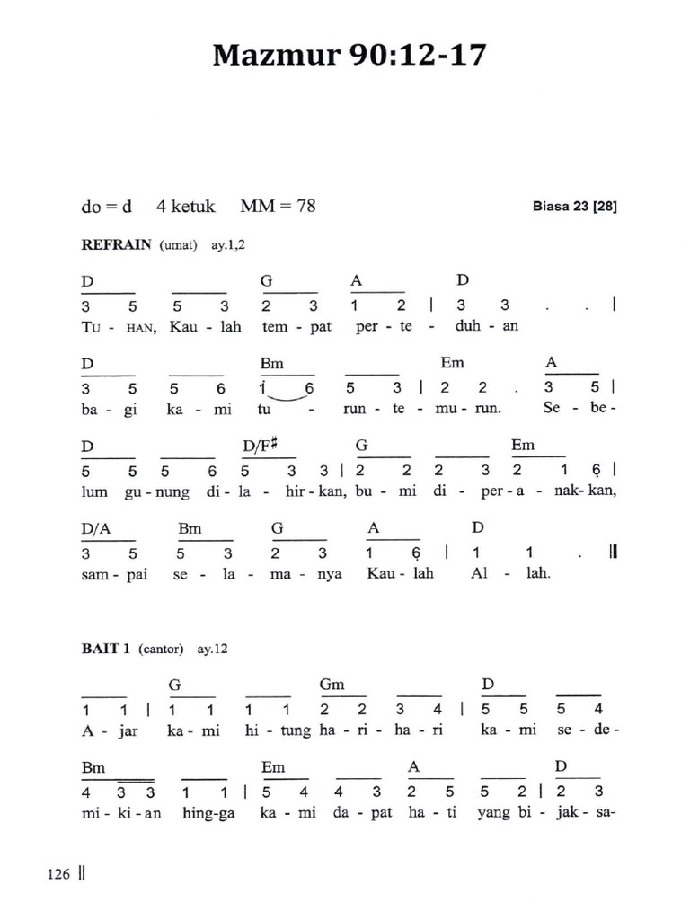 Mazmur 90 12-17 Buku B | PDF
