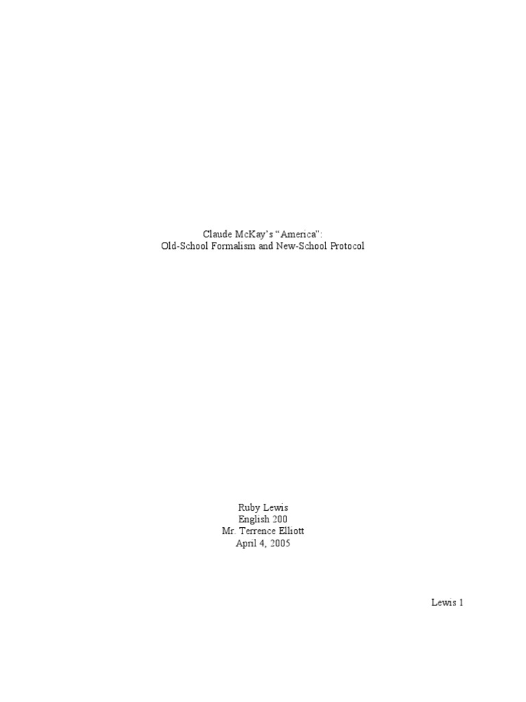 Claude McKays America | PDF | Literary Criticism | Poetry