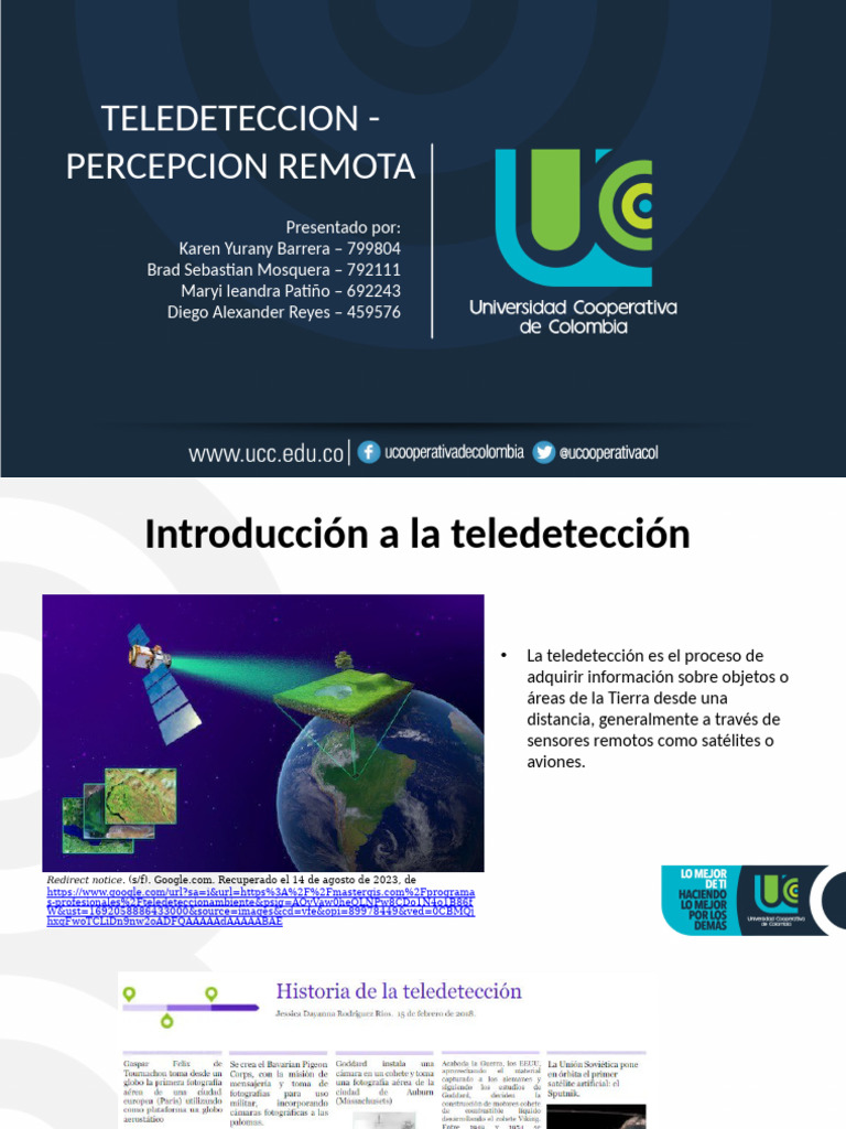 Teledeteccion Ucc | PDF | Sensores remotos
