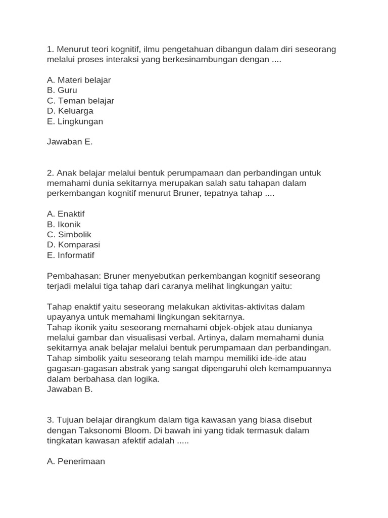 Kumpulan Soal P3K | PDF
