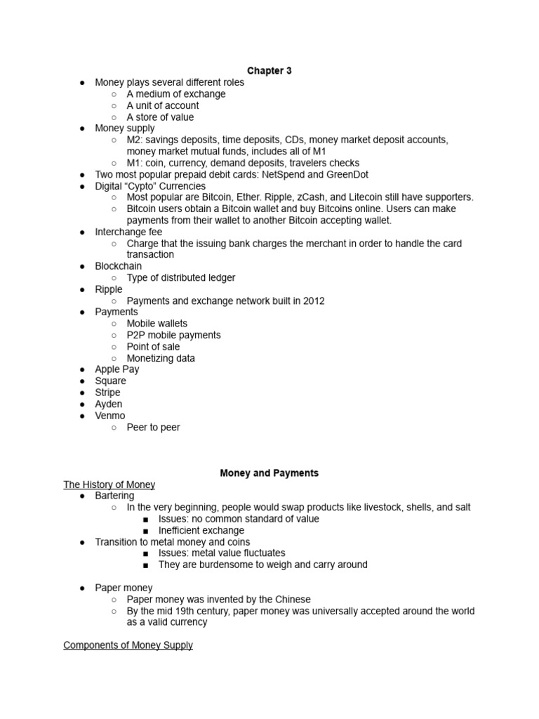 Money and Payments - Assignment 3 | PDF | Money | Payments