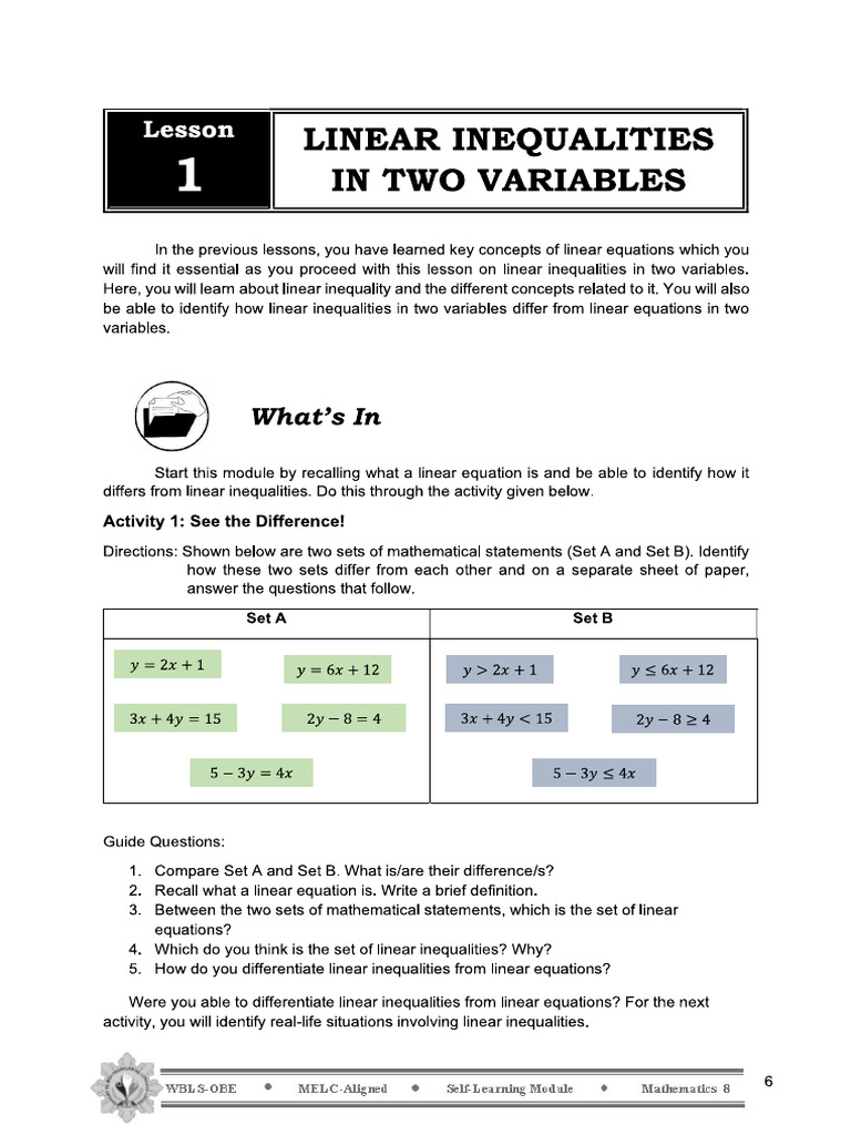 Week 1 and Week 2 - Q2 - Math 8 | PDF