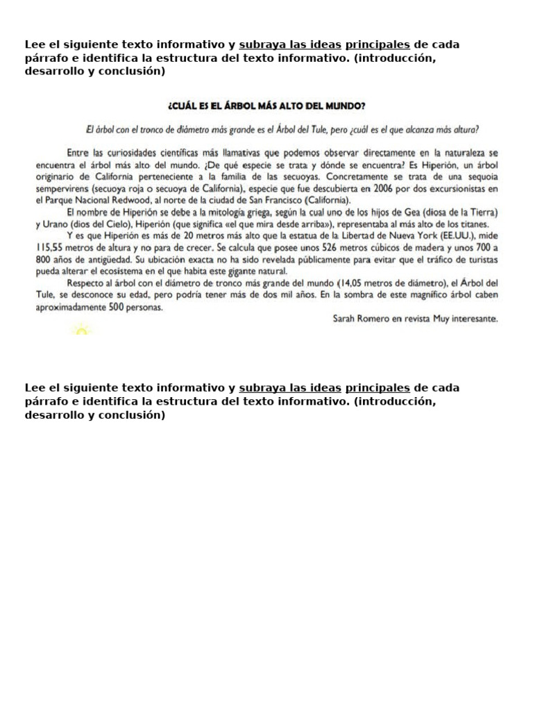 Ejemplo Texto Informativo 6to | PDF