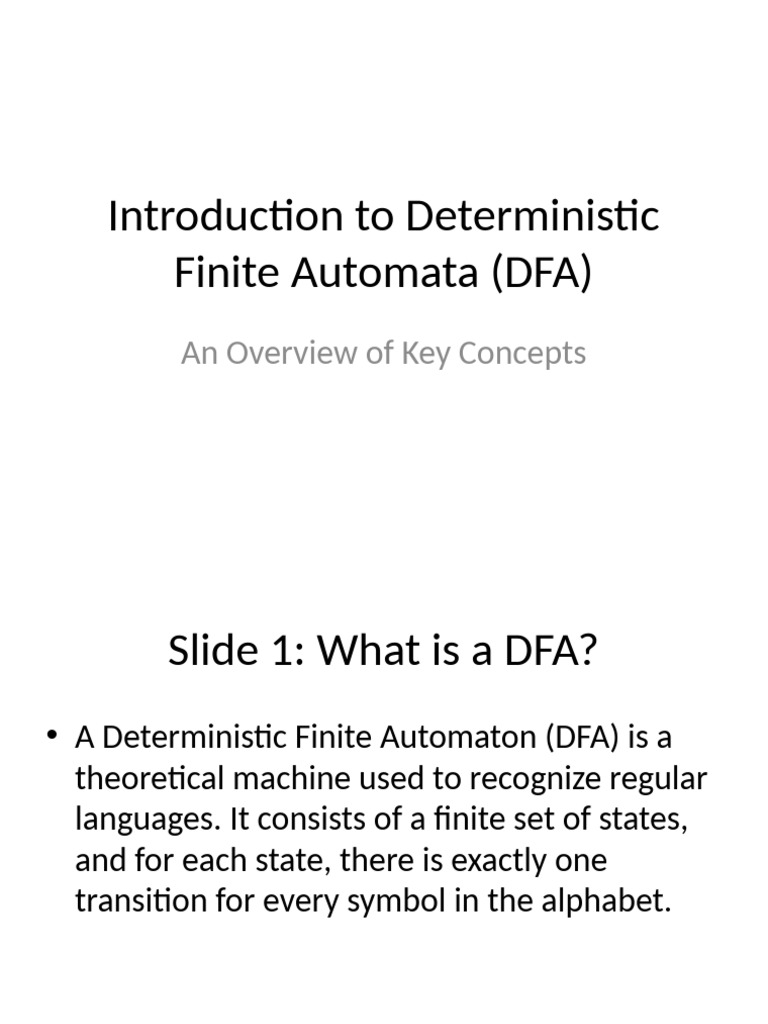Intro To Dfa | PDF