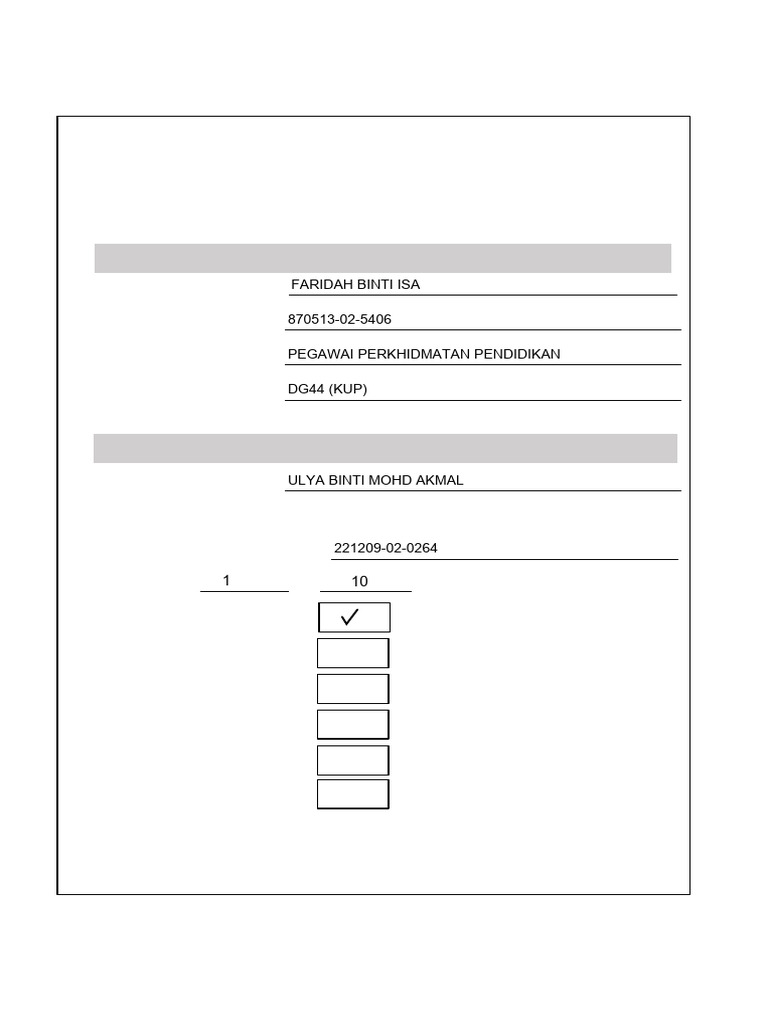 Permohonan Cuti Kuarantin Anak | PDF