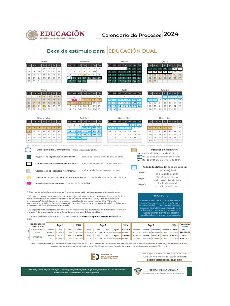 Calendario ED Modificado Sept 2024 | PDF