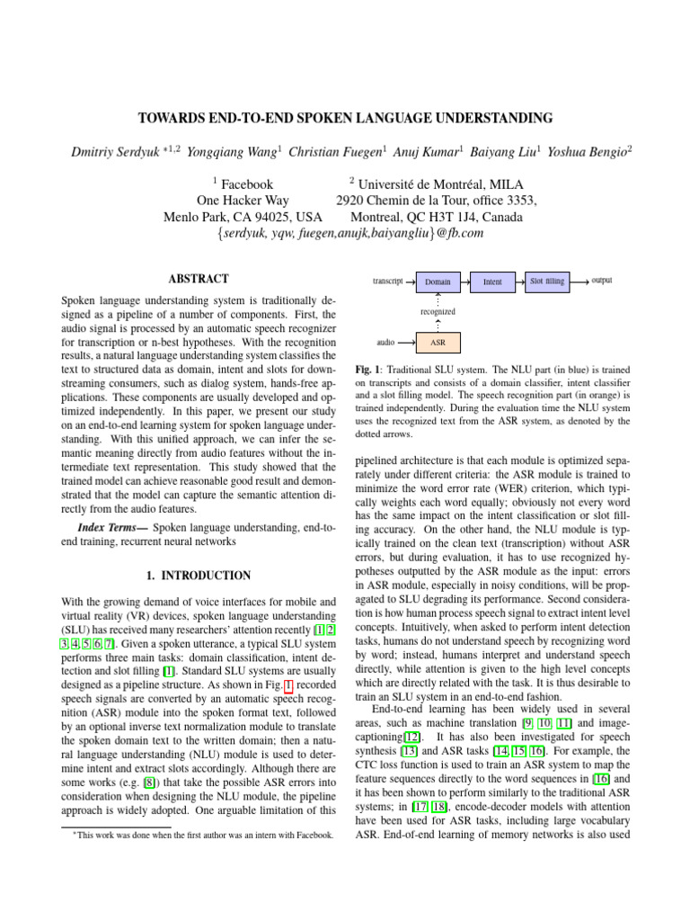 SPeech Understanding Facebook | PDF | Speech Recognition | Data Compression