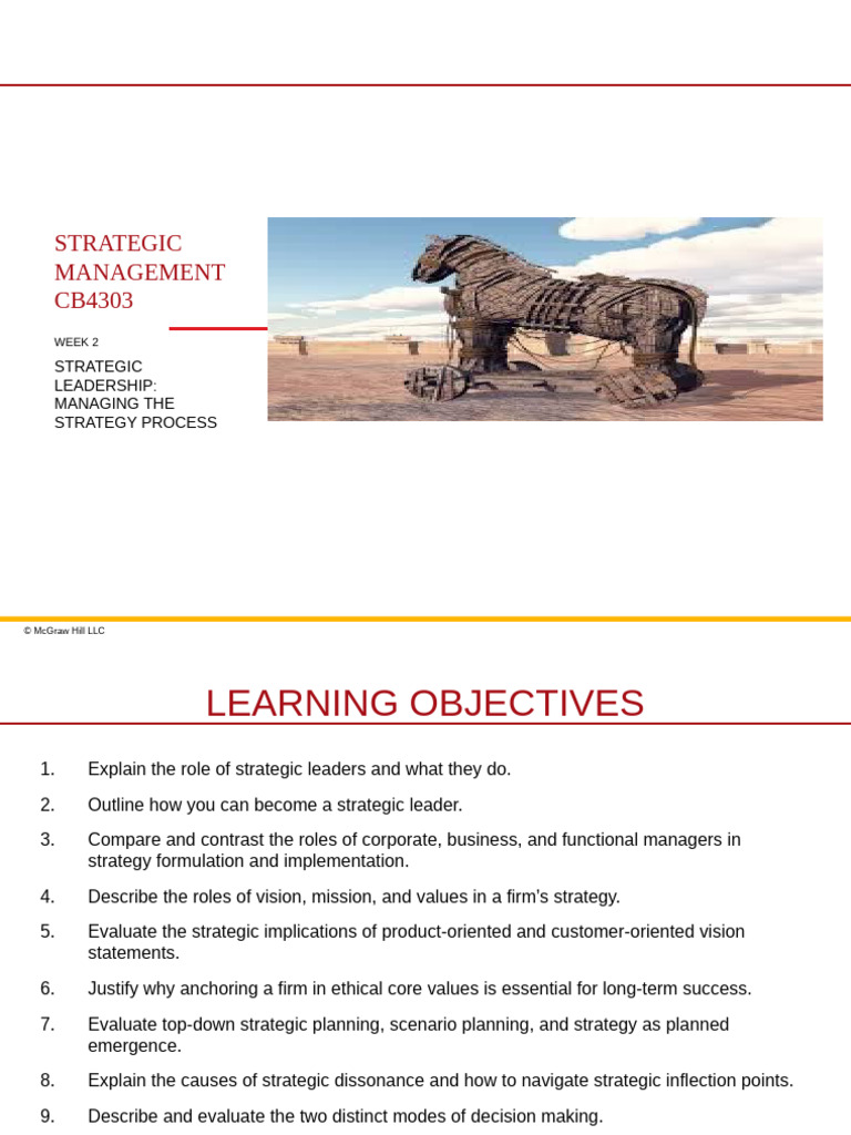 CB4303 Week2 Ch2 Lec8.14 | PDF | Strategic Management | Decision Making