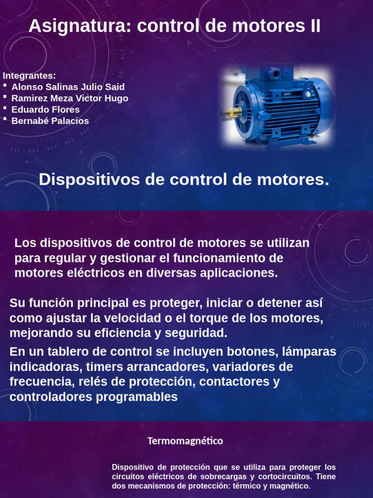Presentacion de Control de Motores-1 | PDF | Cambiar | Relé
