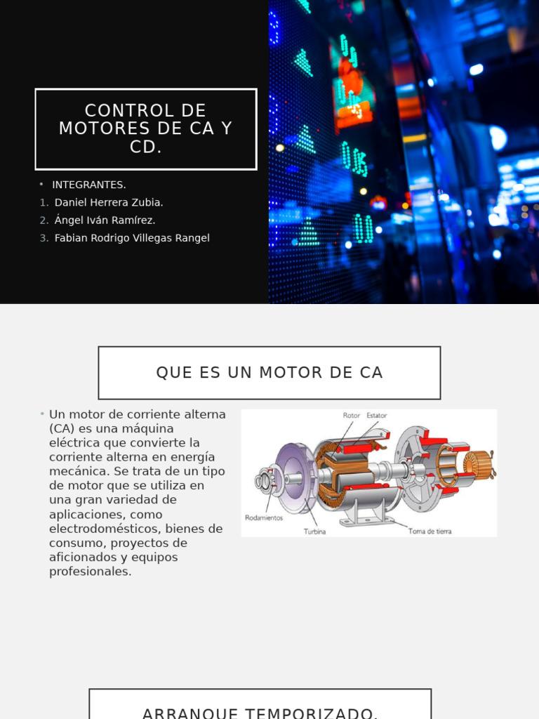 Control y Frenado de Motores CA y CD | PDF | Motor eléctrico ...