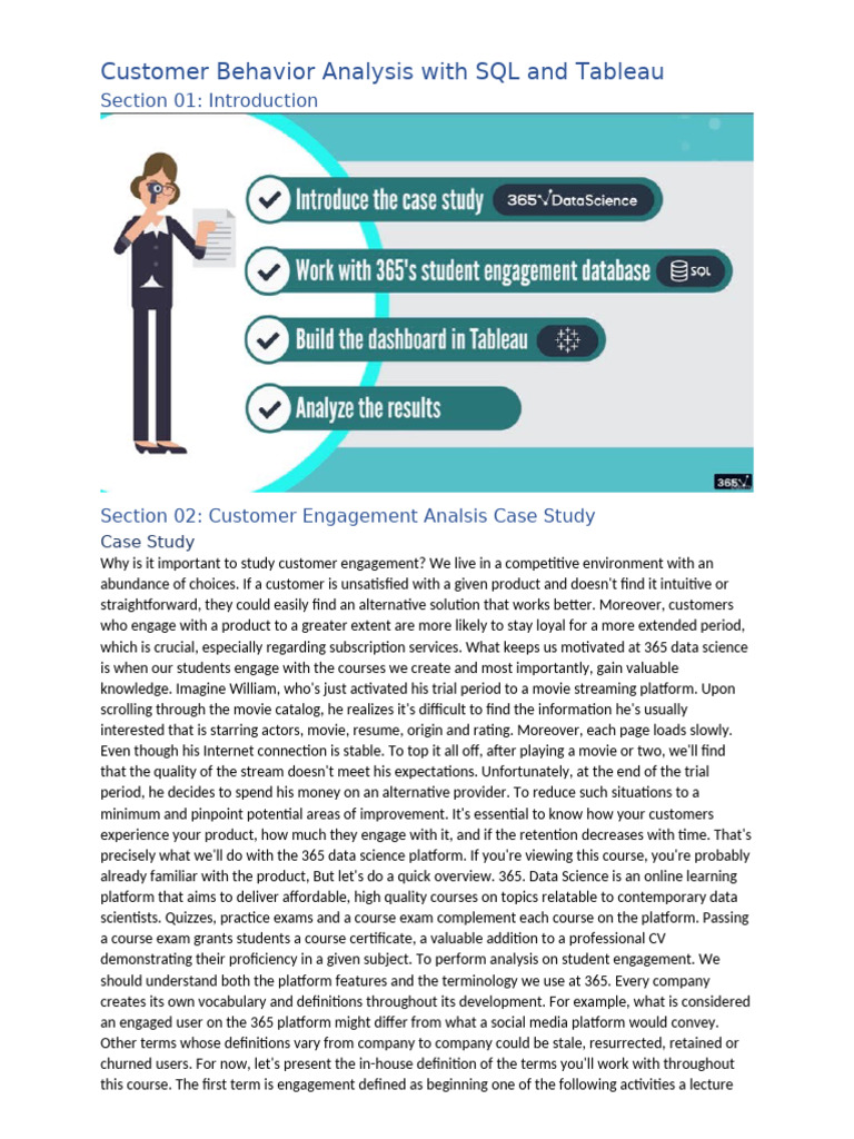 Customer Behavior Analysis With SQL and Tableau | PDF | Page Layout | Subscription Business Model