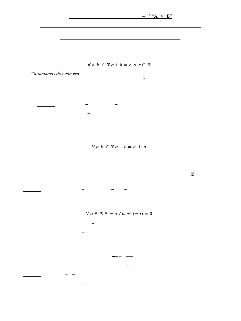 Propiedades de Las Operaciones | PDF | División (Matemáticas) | Entero