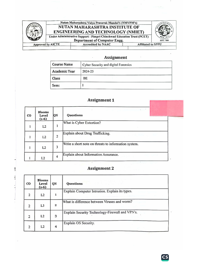 Assignments | PDF
