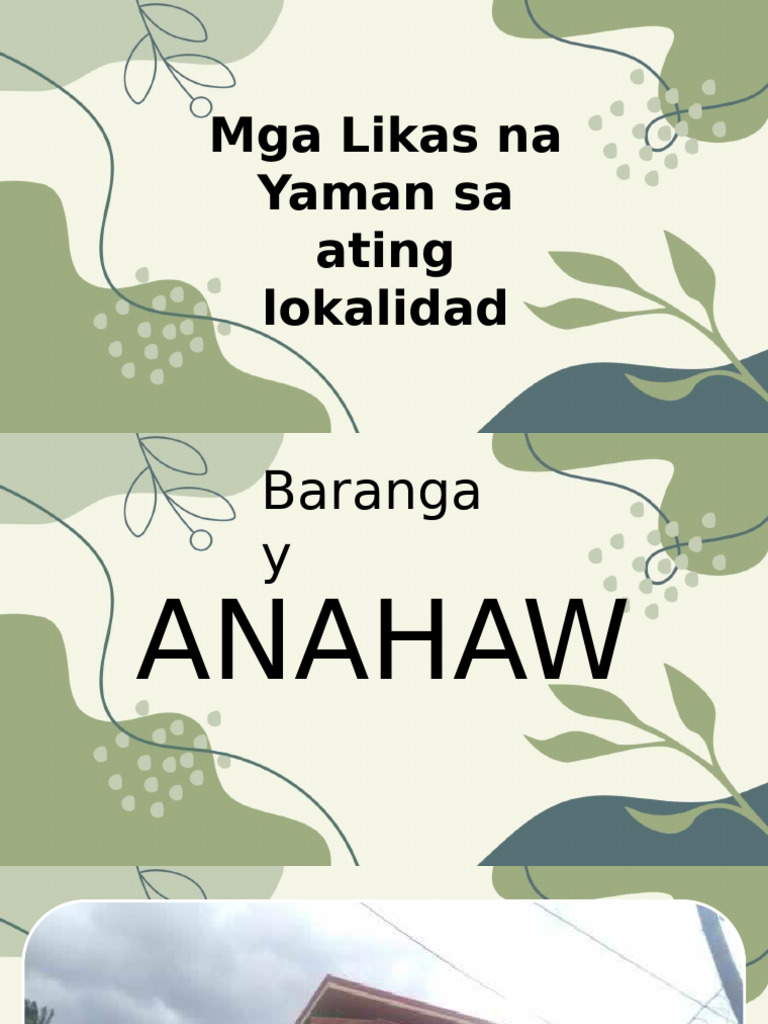 Likas Na Yaman Ap Anahaw SDN | PDF