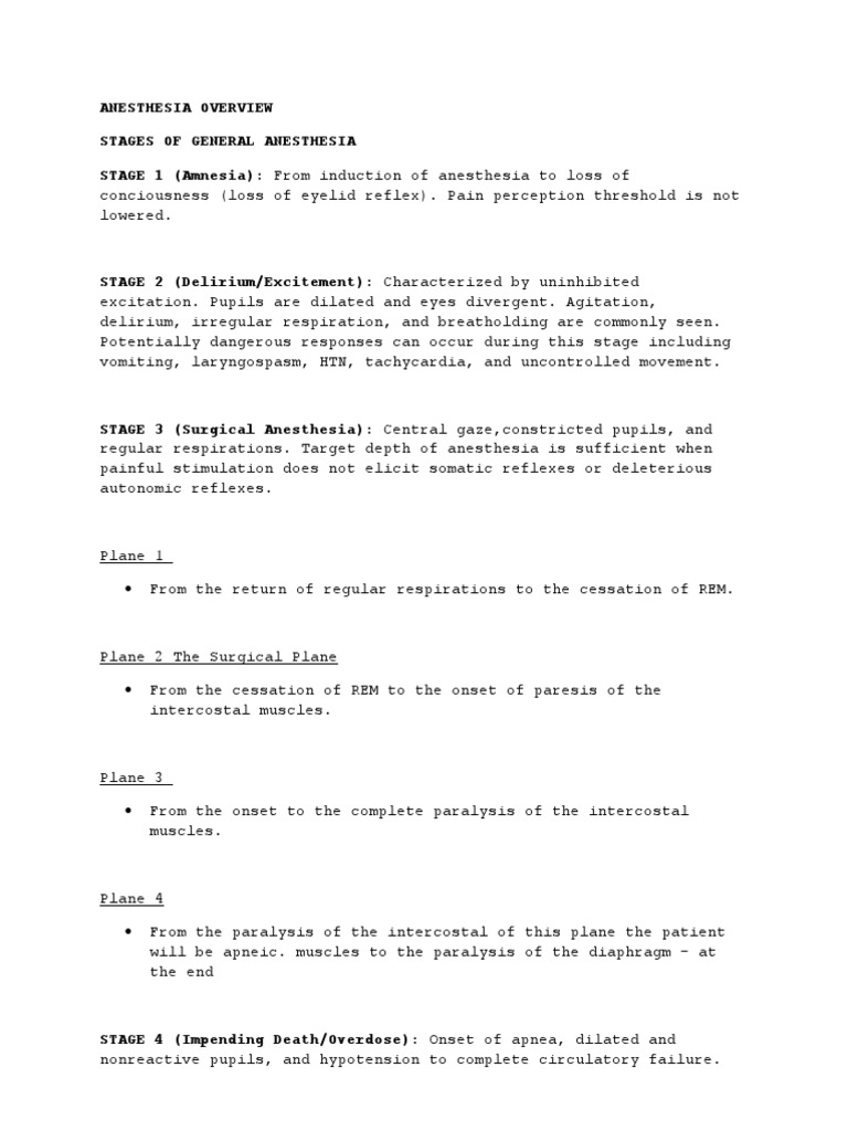 Anesthesia Overview | PDF | Anesthesia | Surgery
