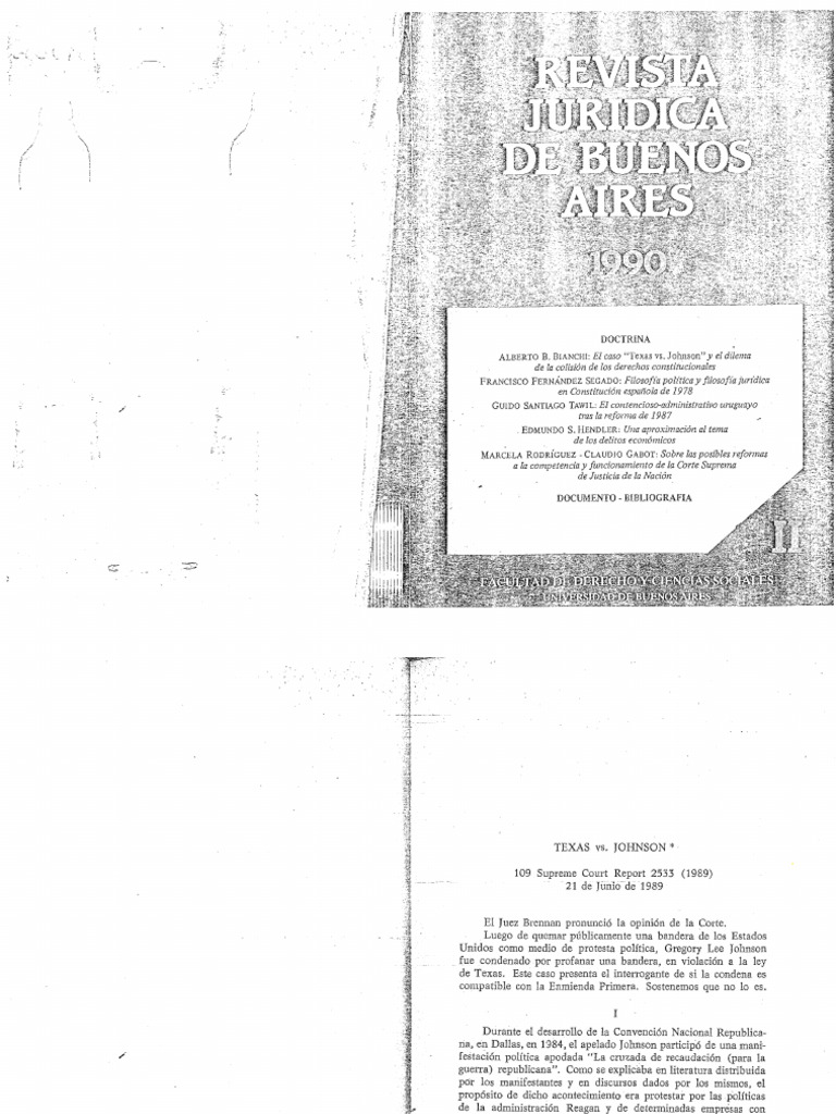 Texas Vs Johnson | PDF