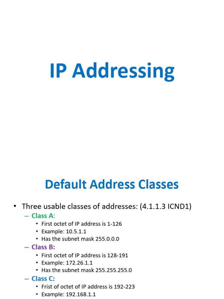 Understanding IP Address Classes and Types | PDF
