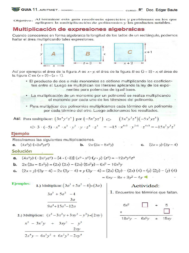 GUIA_11_ARITMETICA_OCTAVO_2021 | PDF