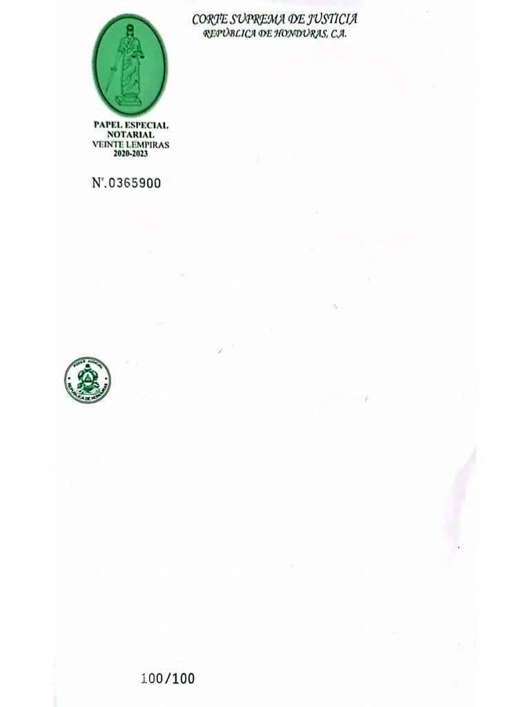 Papel Notarial Verde - Protocolo | PDF