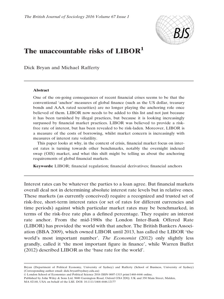 The unaccountable risks of Libor | PDF | Libor | Swap (Finance)