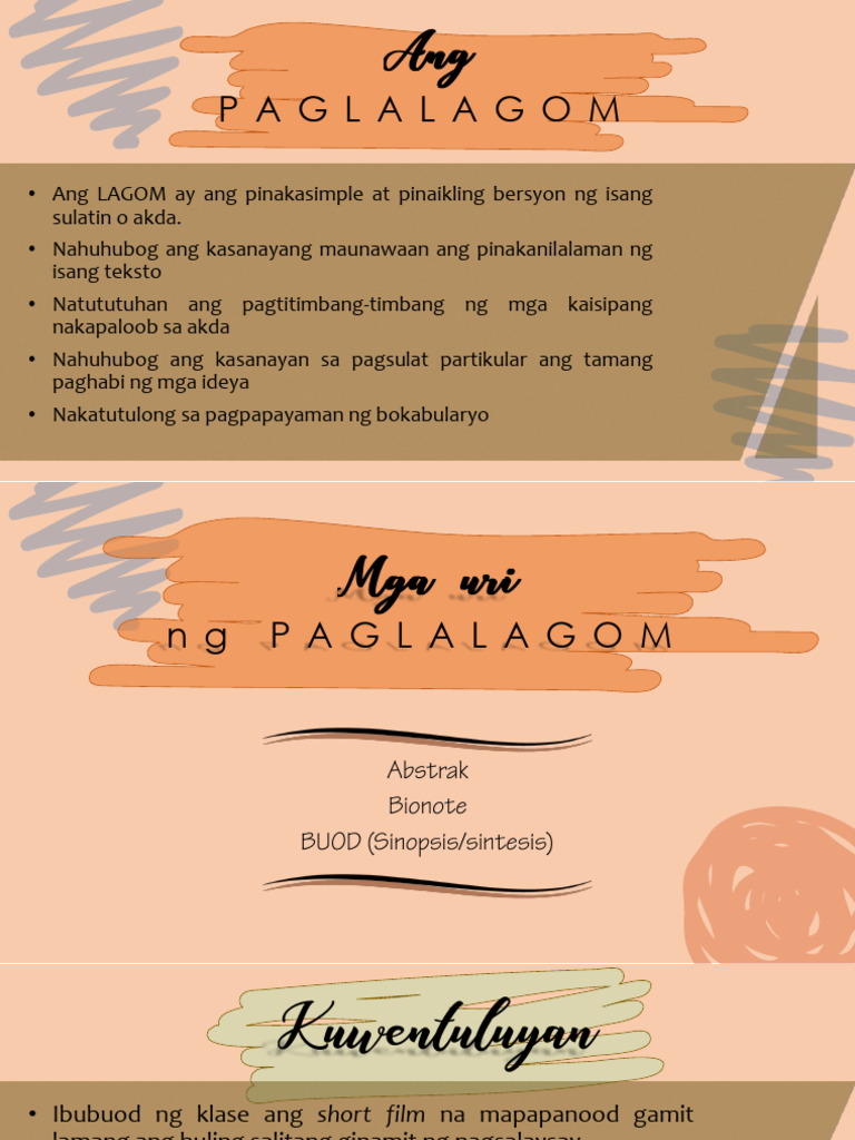 Mga Uri NG Lagom Buod | PDF