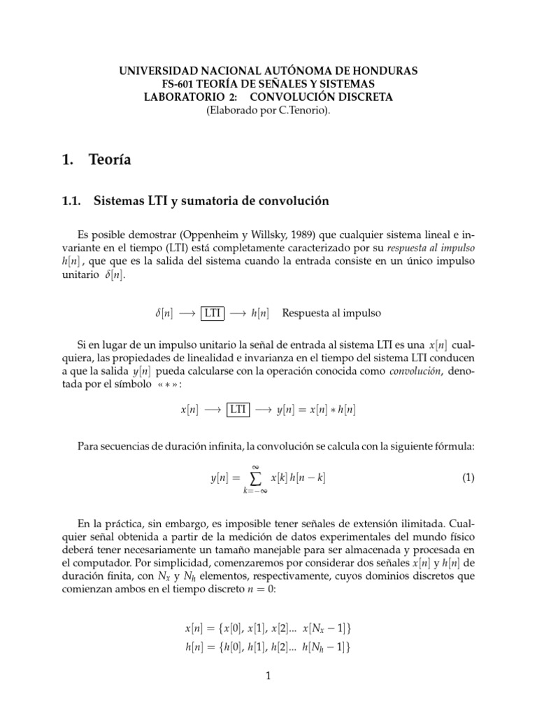 Lab 3 Convolution - Discreta | PDF | Circunvolución | Análisis matemático