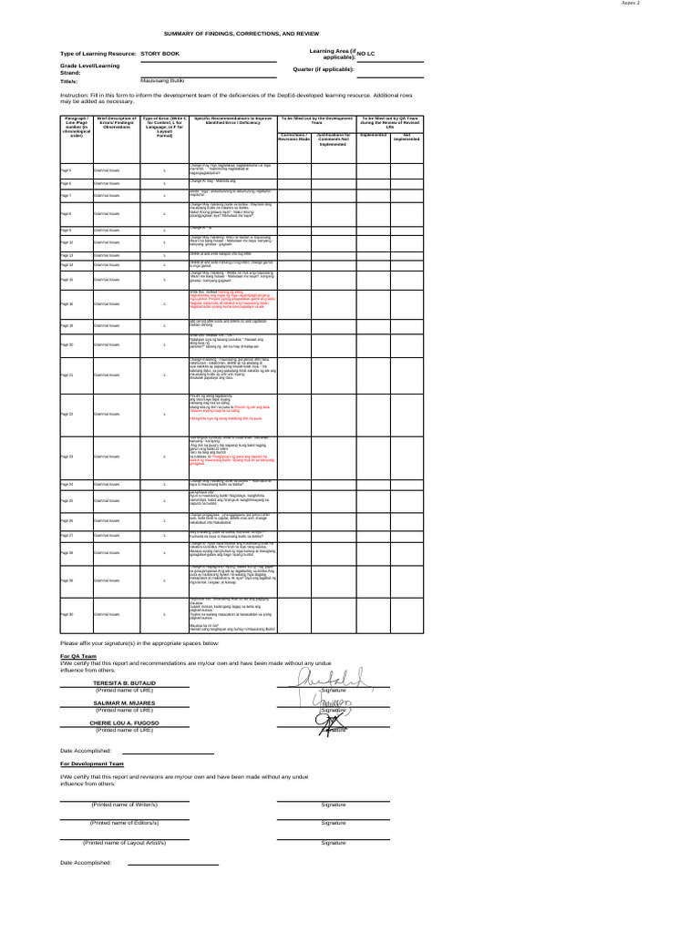 SFCR - Mausisang Butiki - Language - Content | PDF