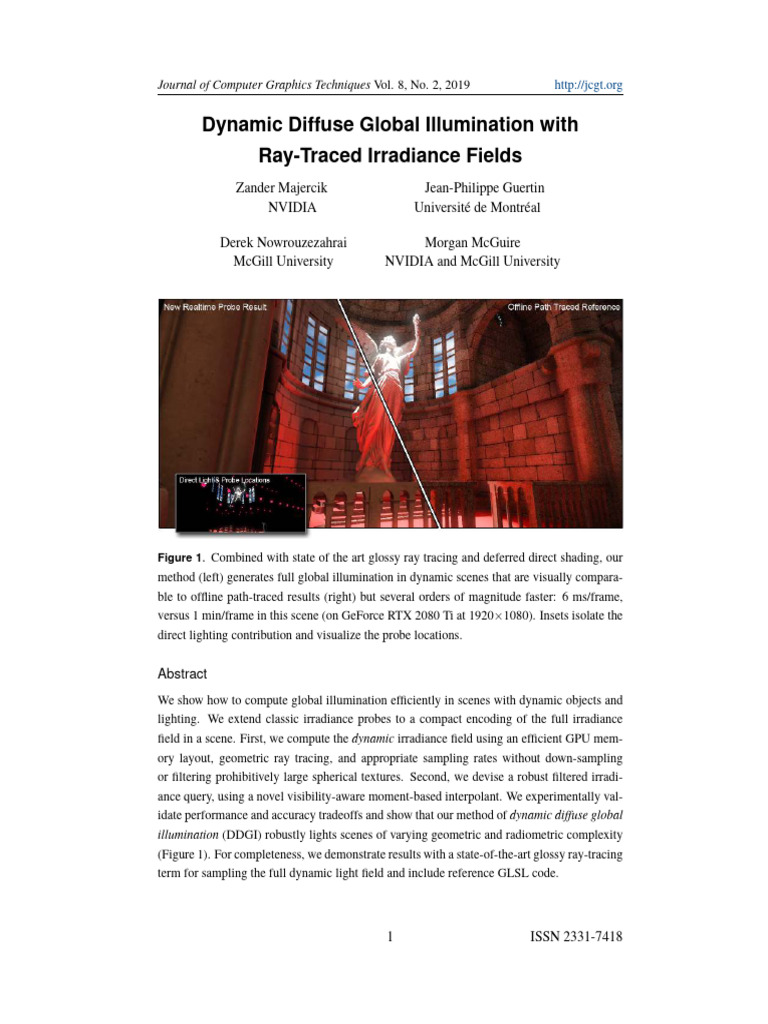 Dynamic Diffuse Global Illumination With Ray-Traced Irradiance Fields | PDF | Rendering ...
