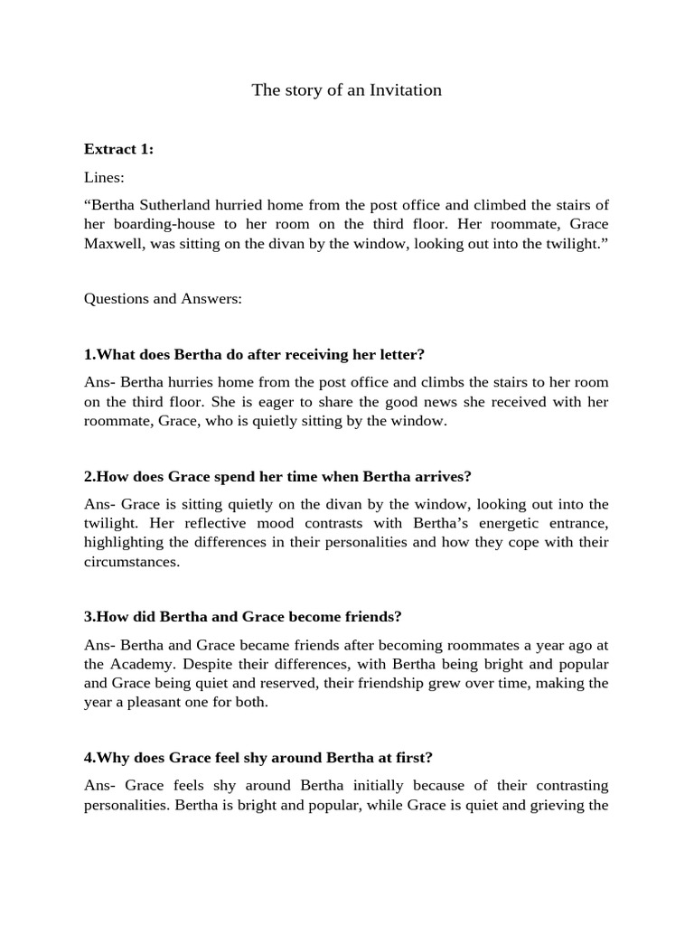 Invitation Story: Bertha and Grace | PDF