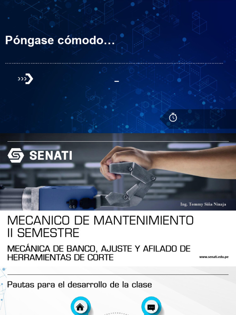 Banco, Ajuste y Afilado s1 | PDF | Lápiz | Herramientas