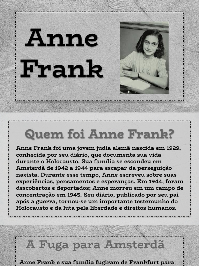 A Vida e Legado de Anne Frank | PDF | Anne Frank