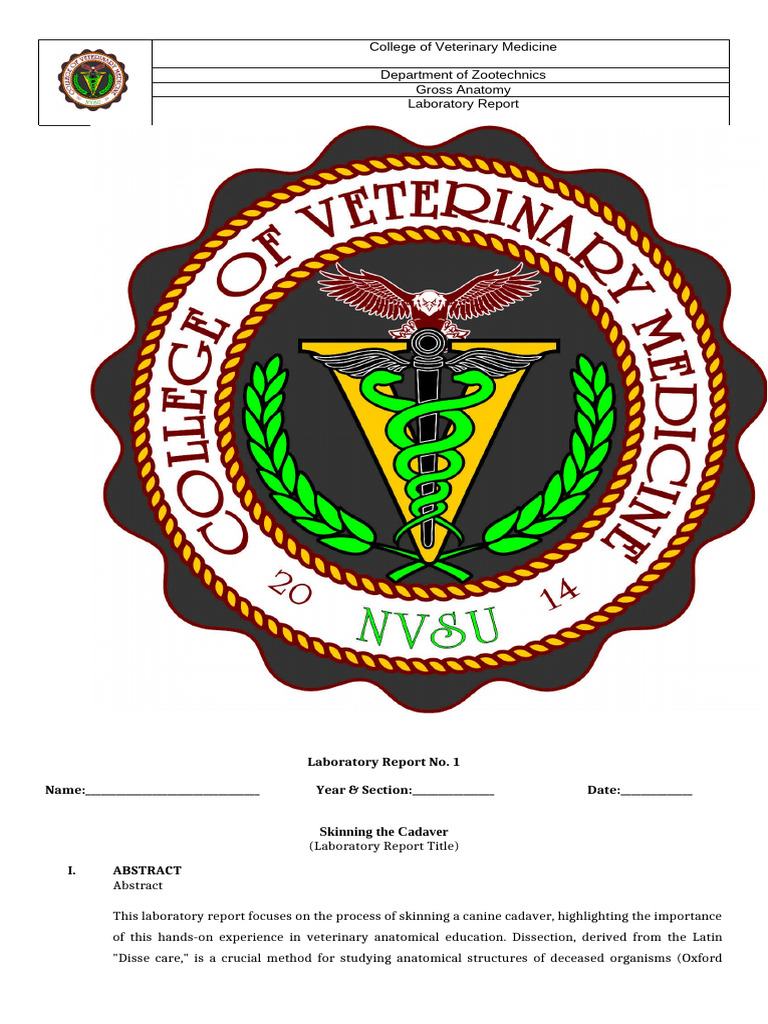 Buccahan Skinning Laboratory-Report-Format | PDF | Cadaver | Anatomy