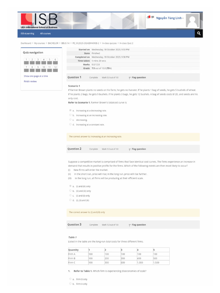 Inclass Quiz 2 | PDF