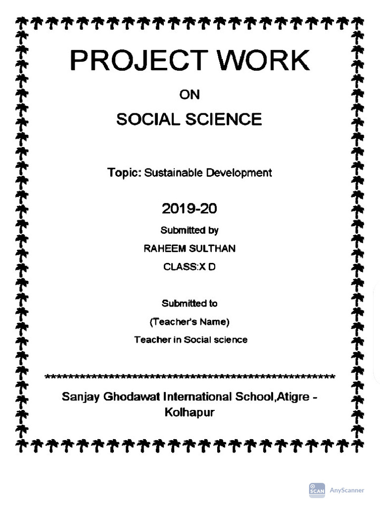 Sustainable Development Project | PDF