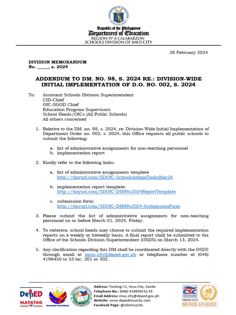 Removing Of Admin Task Dm124s2024 Pdf Teachers Evaluation 