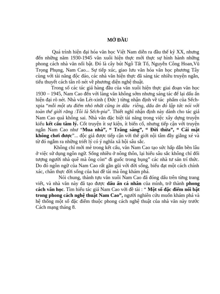 (123doc) Tai Lieu Ve Phong Cach Nha Van Nam Cao | PDF