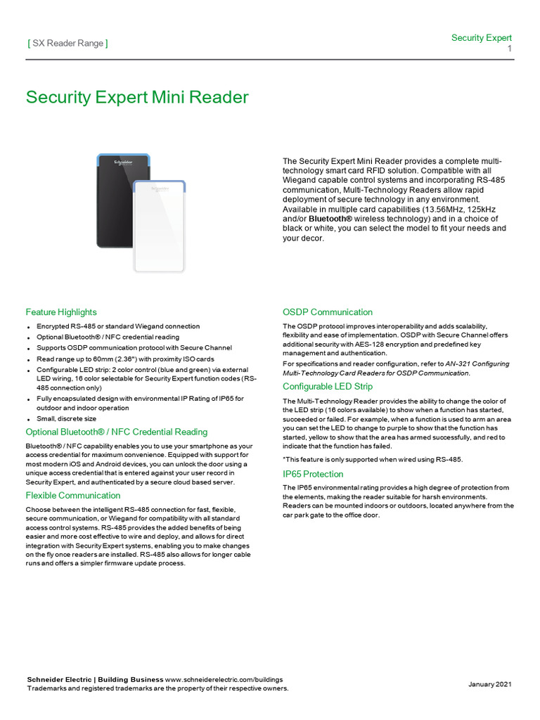Security Expert Mini Reader | PDF | Bluetooth | Smart Card