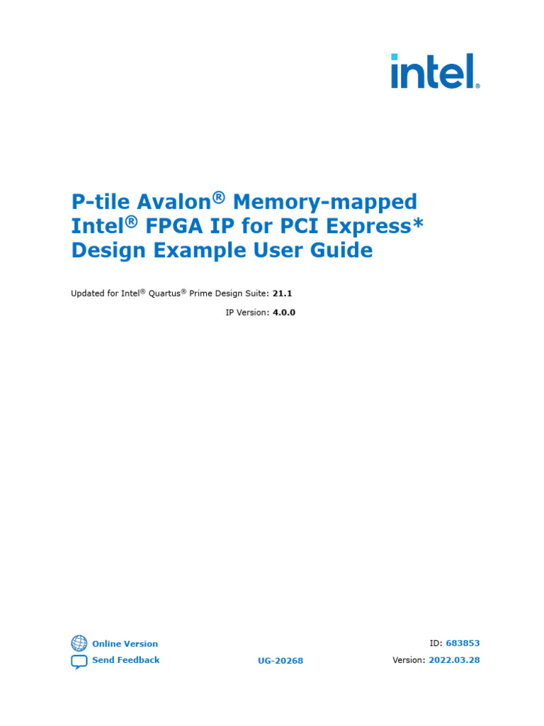 Ug Dex Ptile Pcie Avmm 683853 666840 | PDF | Input/Output | Field Programmable Gate Array