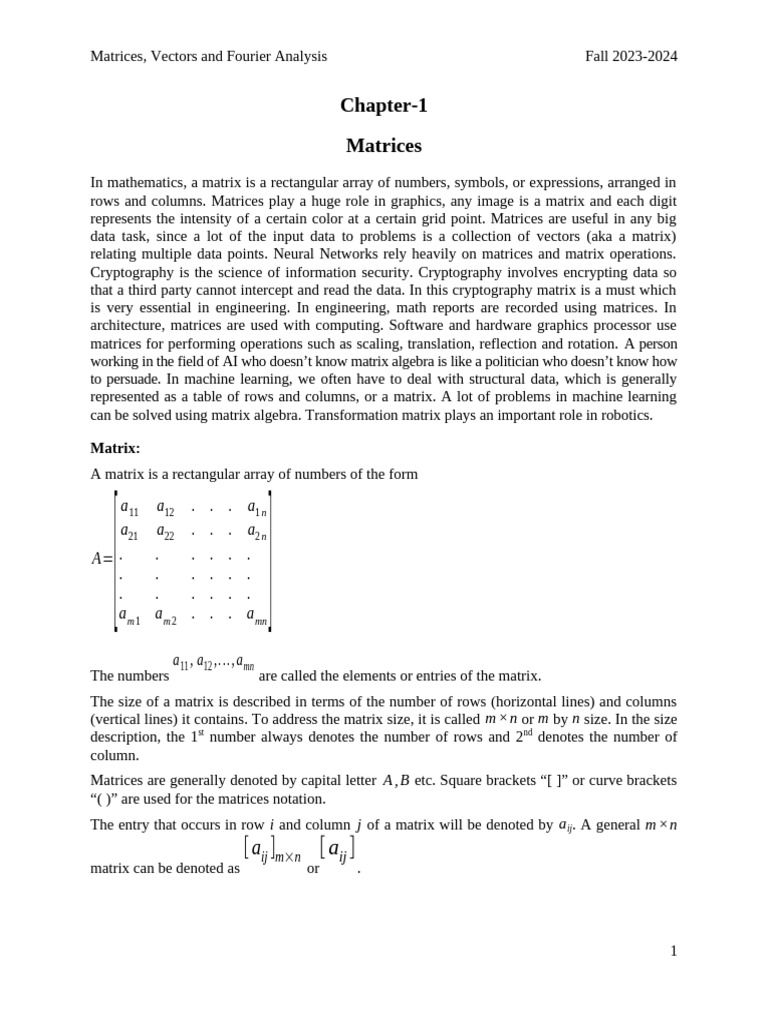 Matrix Operations and Properties Explained | PDF | Matrix (Mathematics ...