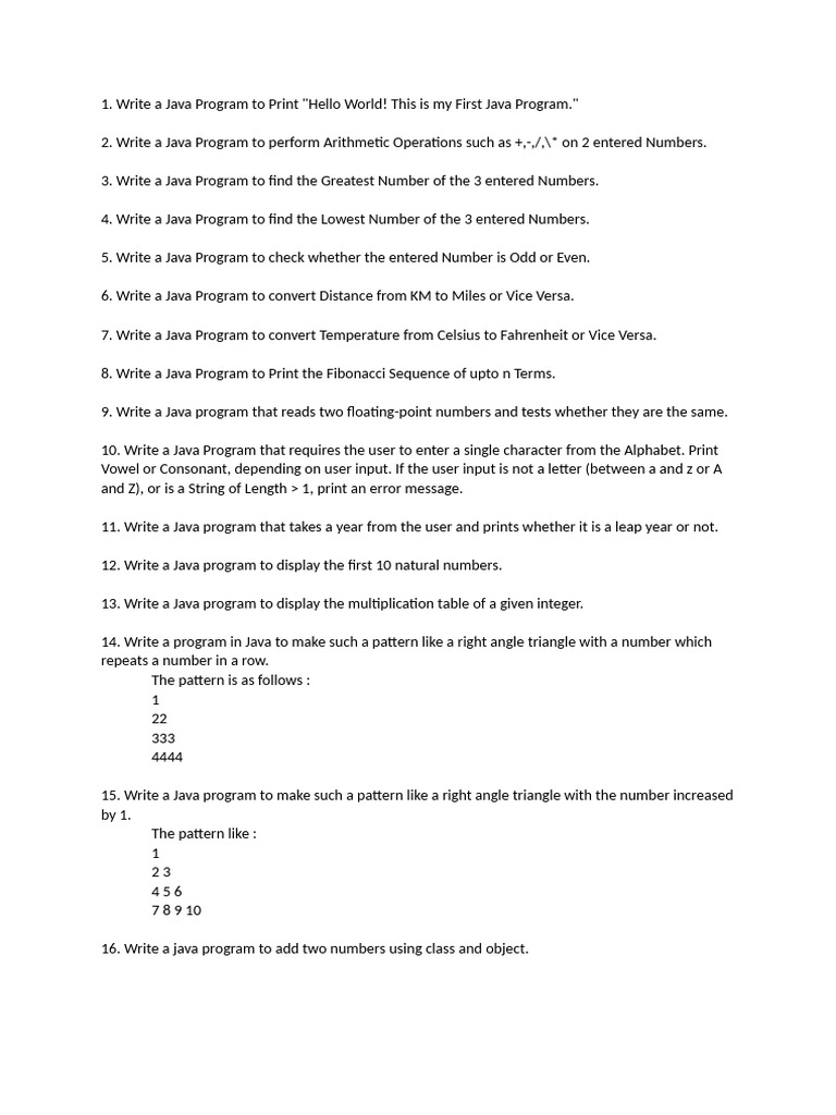 Java Practicle List 1 Pdf Inheritance Object Oriented Programming 8451