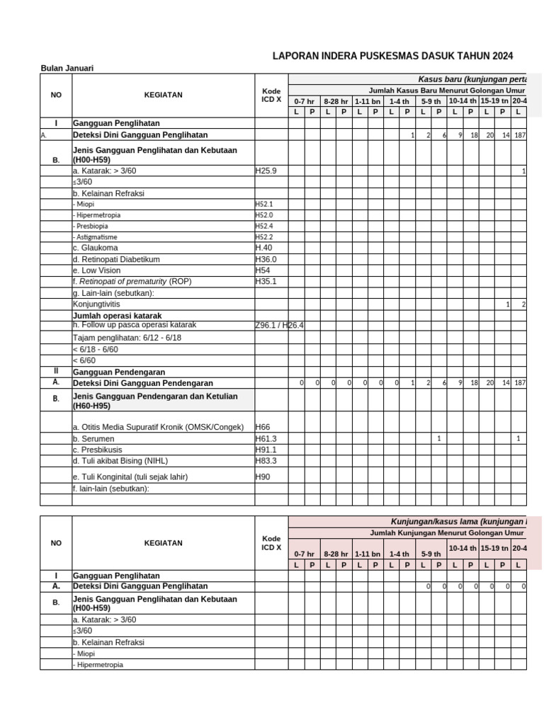 Laporan Indera Januari-Mei Tahun 2024 | PDF