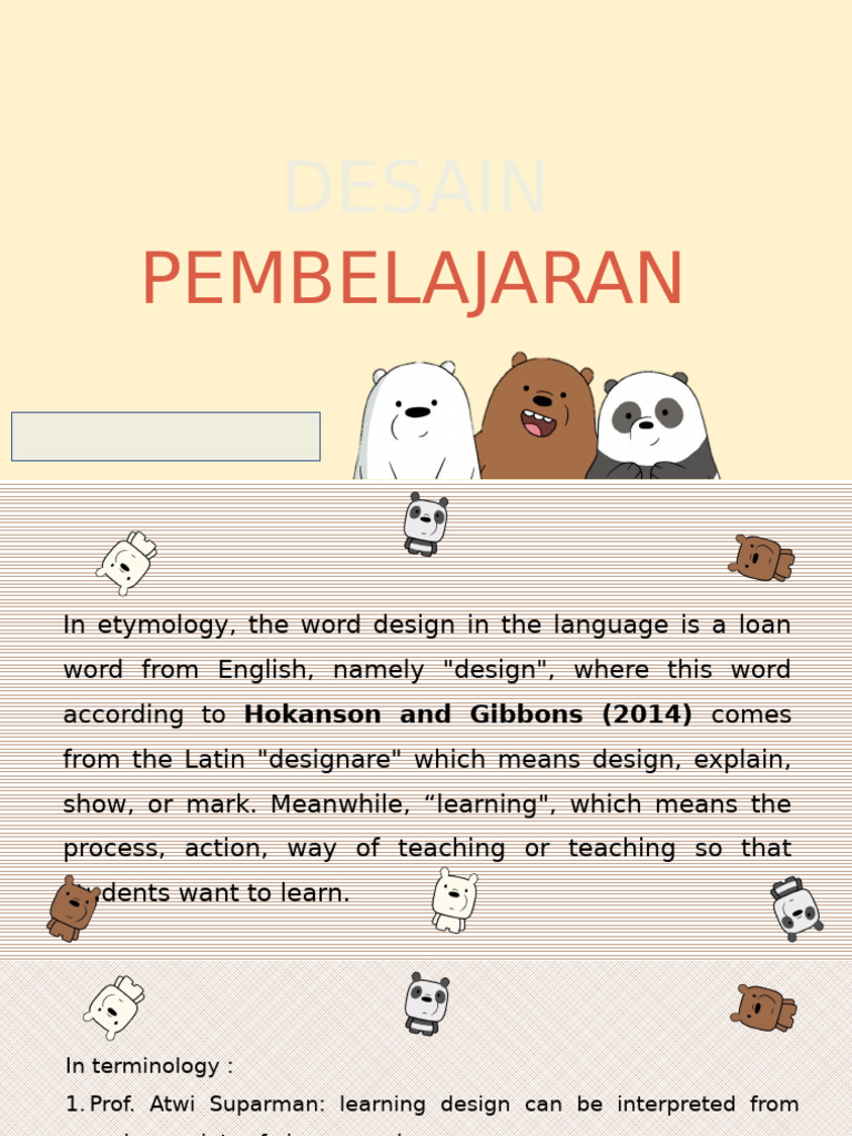 DESAIN PEMBELAJARAN | PDF | Instructional Design | Education Theory