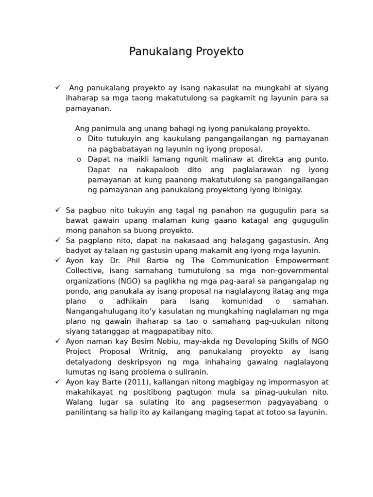 Panukalang Proyekto | PDF