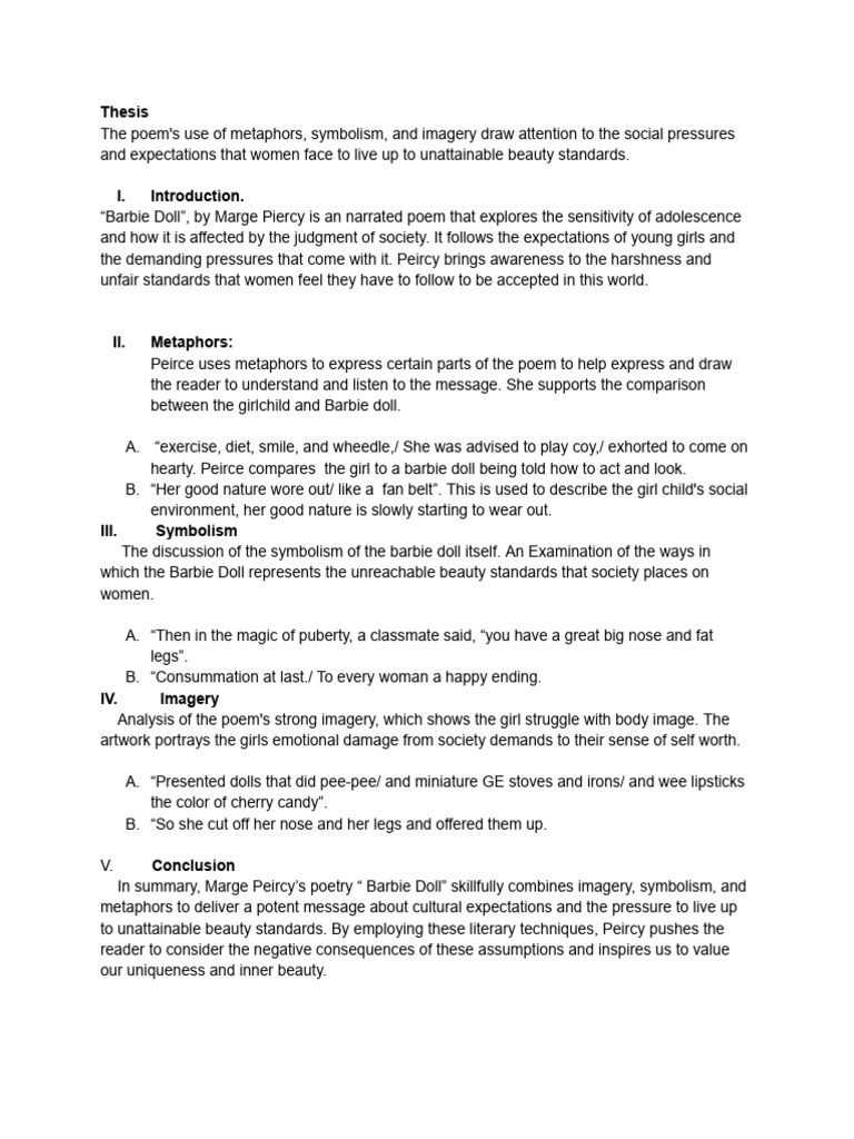 How To Make A Poetry Outline | PDF