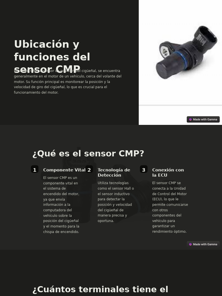 Ubicacion y Funciones Del Sensor CMP | PDF | Sensor | Inyección de ...
