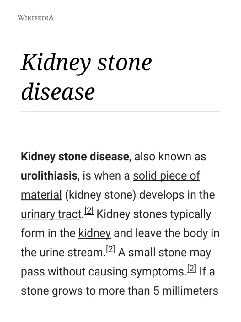 Understanding Kidney Stone Disease | PDF | Medical Specialties