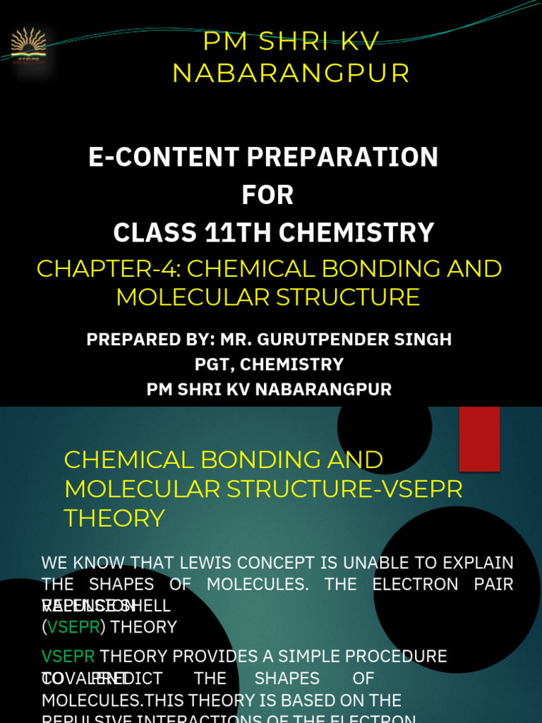 VSEPR Theory and Hybridization in Chemistry | PDF | Molecular Orbital ...