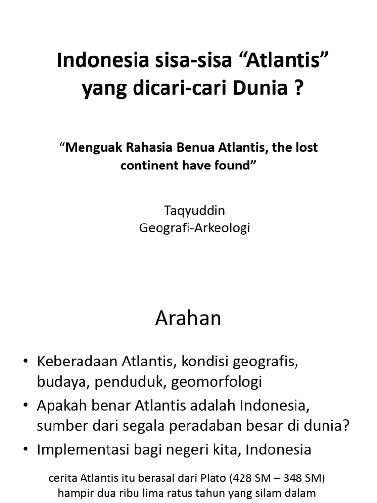 Menguak Rahasia Benua Atlantis | PDF